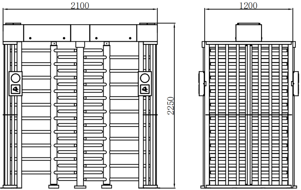 High Security Full Height Turnstile Gate for Robust Access Control